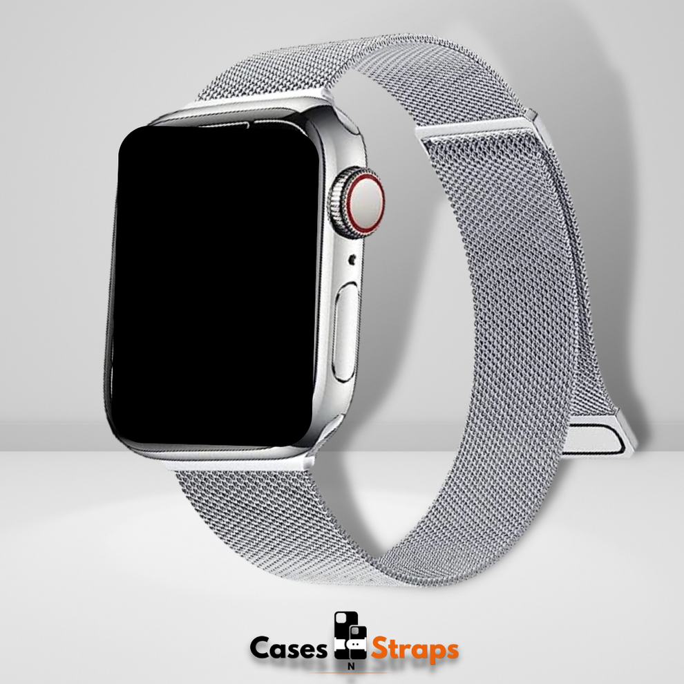 iWatch Magnetic Milanese Loop Band Silver Color – Cases N Straps