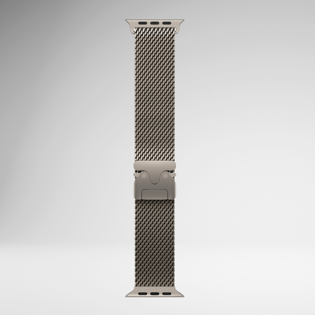 Milanese Loop Chain for iWatch 10 Series (44/45/46/49 MM) (NATURAL TIT ...