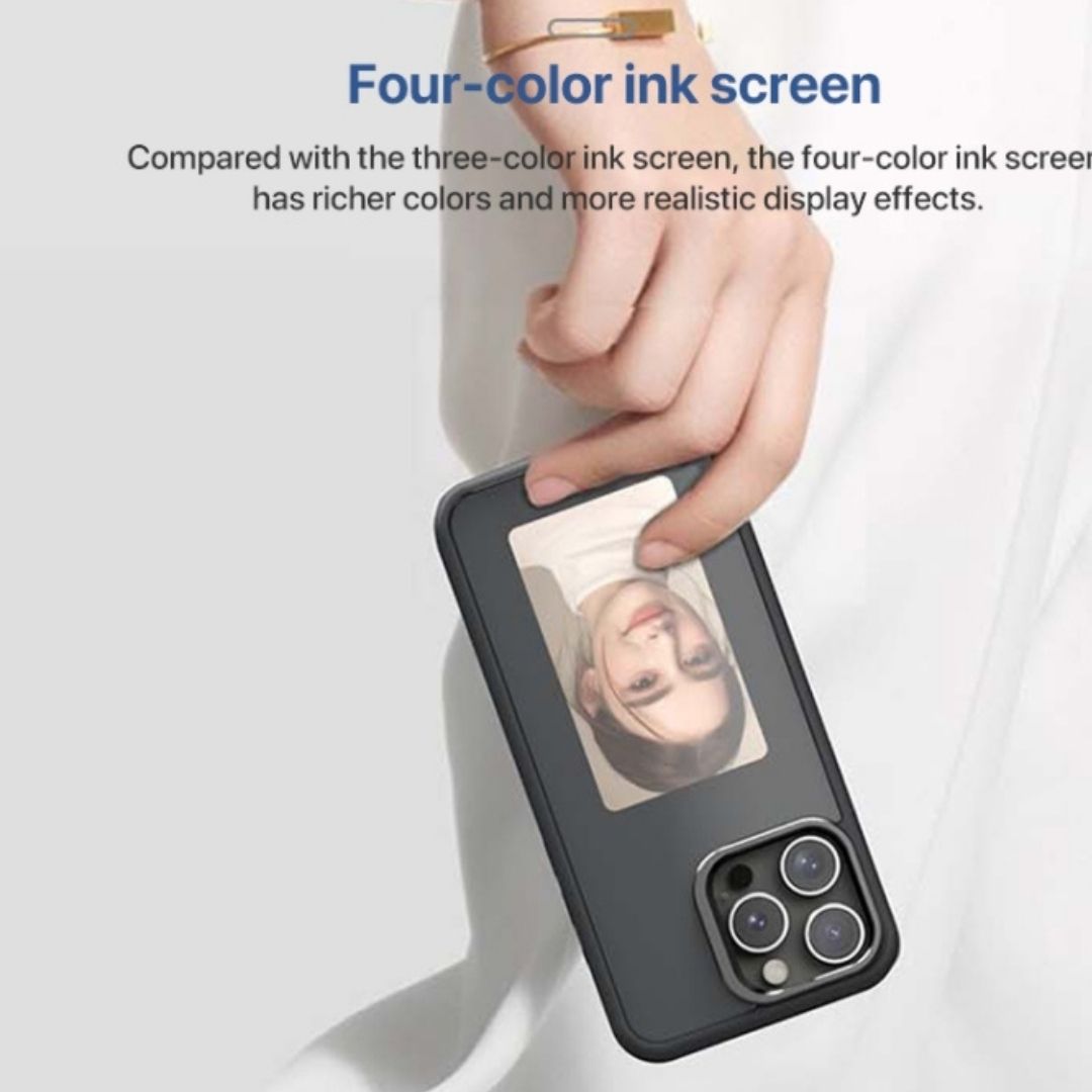 NFC DIY E-ink Screen Phone Case 16 Pro/16 Pro Max (Dark Grey) – Cases N ...