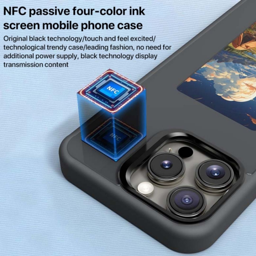 NFC DIY E-ink Screen Phone Case 16 Pro/16 Pro Max (Dark Grey) – Cases N ...