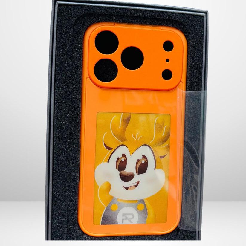NFC DIY E-ink Screen Phone Case 17 Pro/ 17 Pro Max (Orange) – Cases N ...