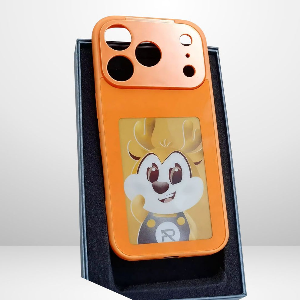 NFC DIY E-ink Screen Phone Case 17 Pro/ 17 Pro Max (Orange) – Cases N ...