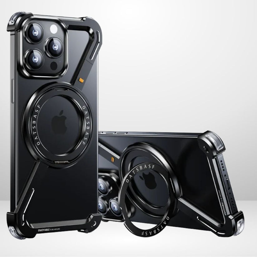 Z Metal Frameless Case with MagSafe Magnetic Stand for iPhone 16 Serie ...